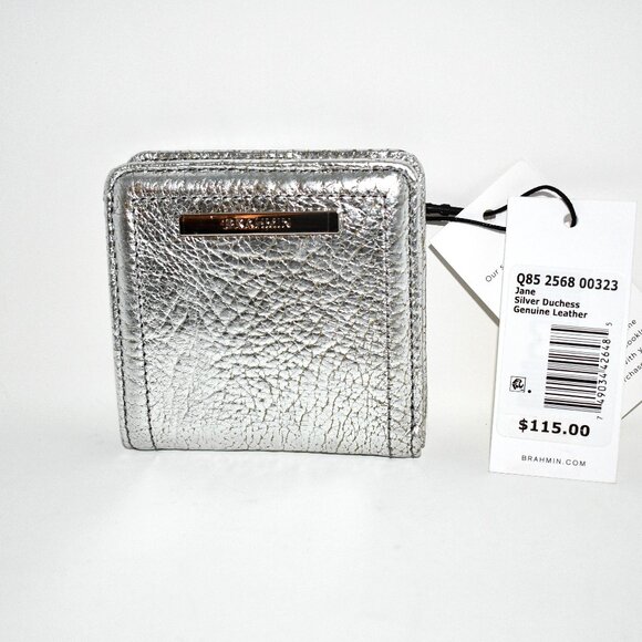 Brahmin | Bags | Brahmin Duchess Collection Silver Metallic Jane Mini ...